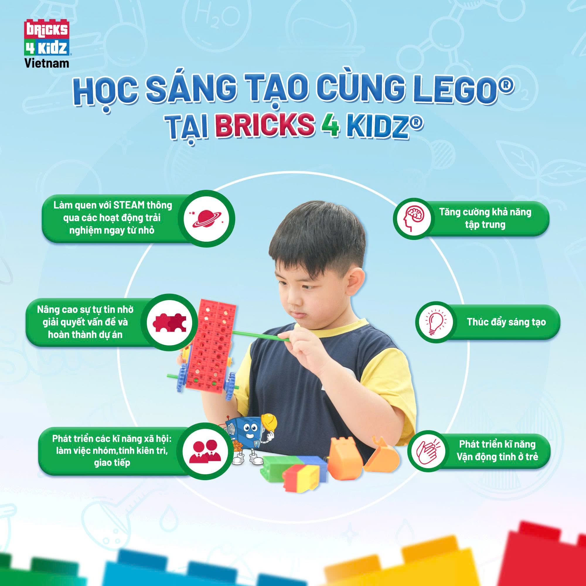 STEAM LEGO cho trẻ mầm non - Vì sao 9/10 phụ huynh thông thái lựa chọn?